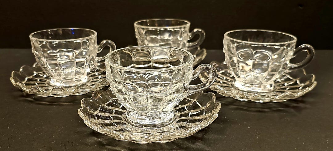 Cambridge 'cascade' Set of Four Cups and Saucers - Etsy
