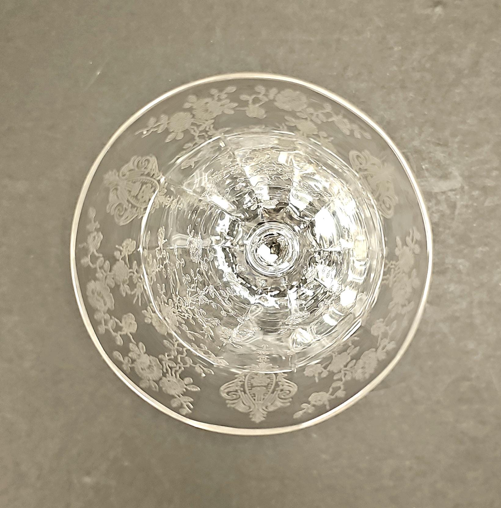 Cambridge "rose Point" Set of Six, 8 1/8 Inch Tall Water Goblets - Etsy