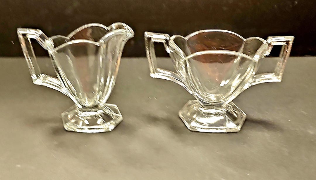Heisey "colonial" Pattern Hotel Creamer and Sugar - Etsy
