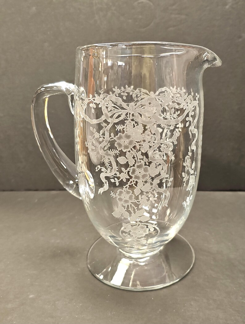 Fostoria romance 8.5 Inch Water Pitcher - Etsy