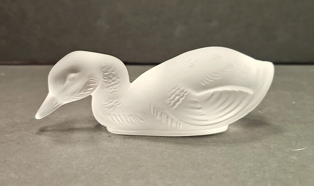 Baccarat France Frosted Crystal Duck Figure - Etsy