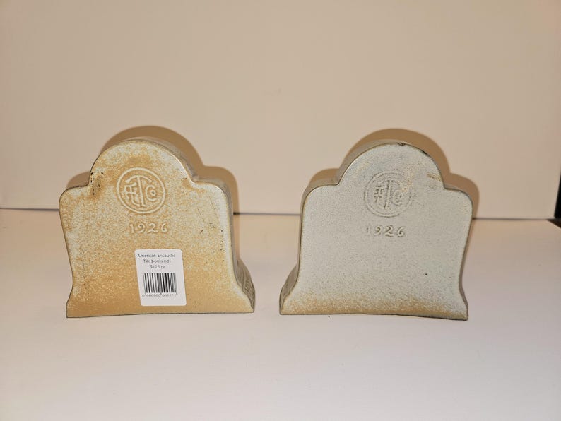 American Encaustic Tile Company Bookends Dated 1926 - Etsy
