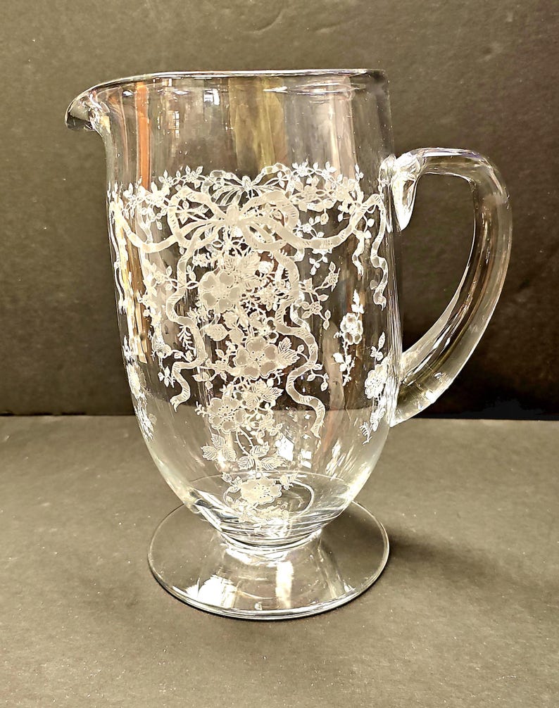 Fostoria romance 8.5 Inch Water Pitcher - Etsy