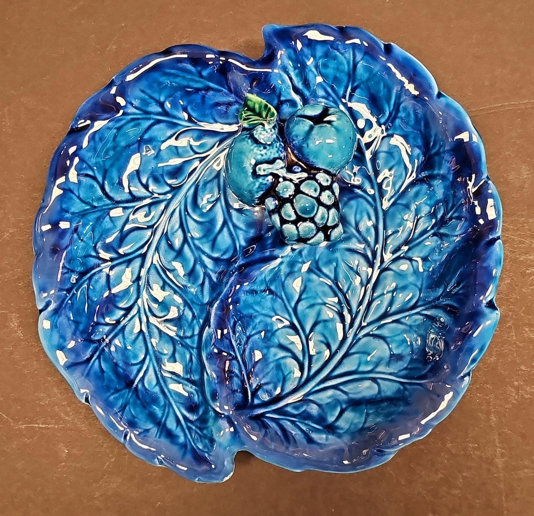 Inarco Japan "mood Indigo" 8 Inches Diameter Divided Dish 1960s - Etsy
