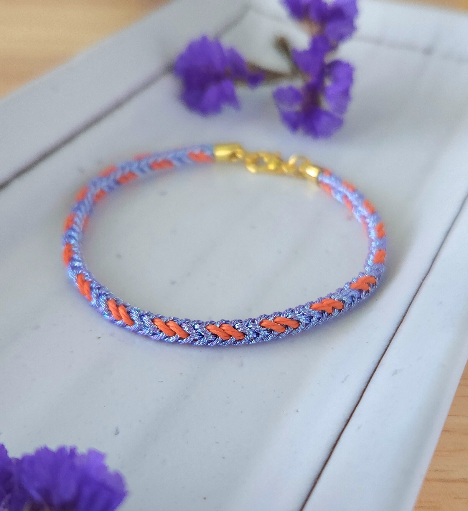 Slightly Wicked Handmade Braided Delicate Style Bracelet - Etsy