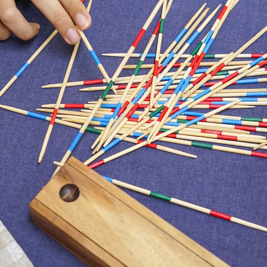 Mikado Wooden Box Pick up Sticks, Wooden Kids Gift, Wood Toy, Gift for ...