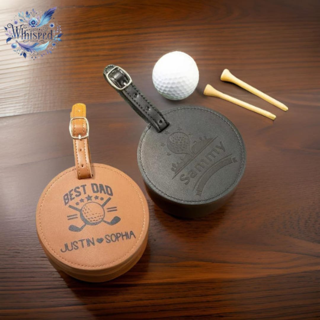 Personalized Leather Golf Bag Tag Custom Engraved Name Tag for Golfers ...