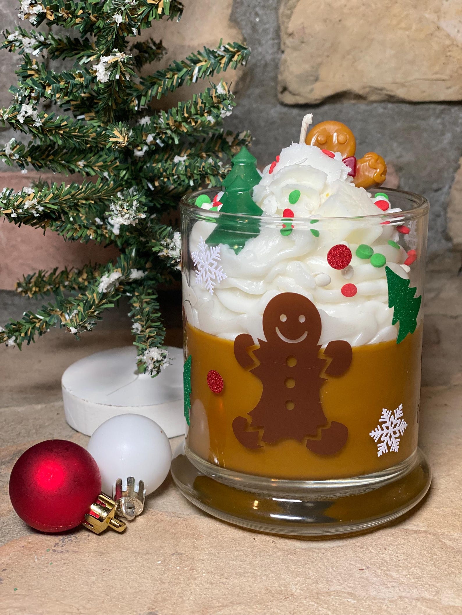 Gingerbread Christmas Candle-holiday Candle-whipped Candle- Christmas ...
