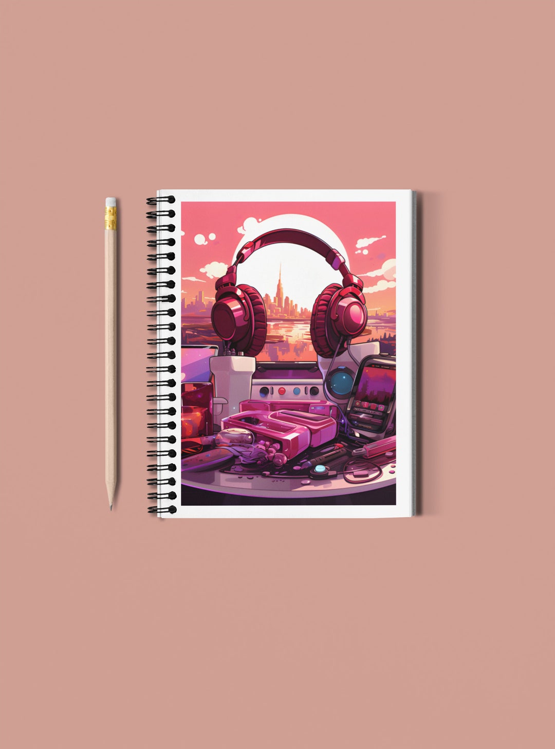 Spiral Notebook Aesthetic Fantasy World Futuristic Surreal Paint Design ...