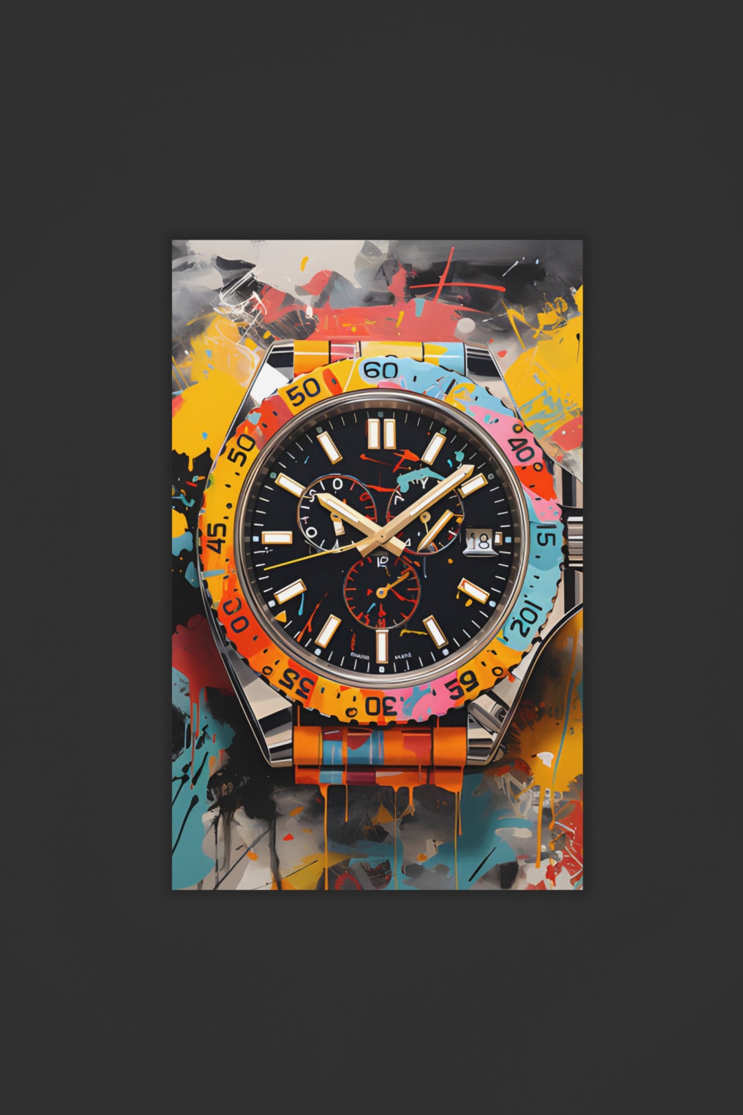 Rolex Pop Art Extra Large Wall Art Pop Art Canvas Graffiti Abstract ...