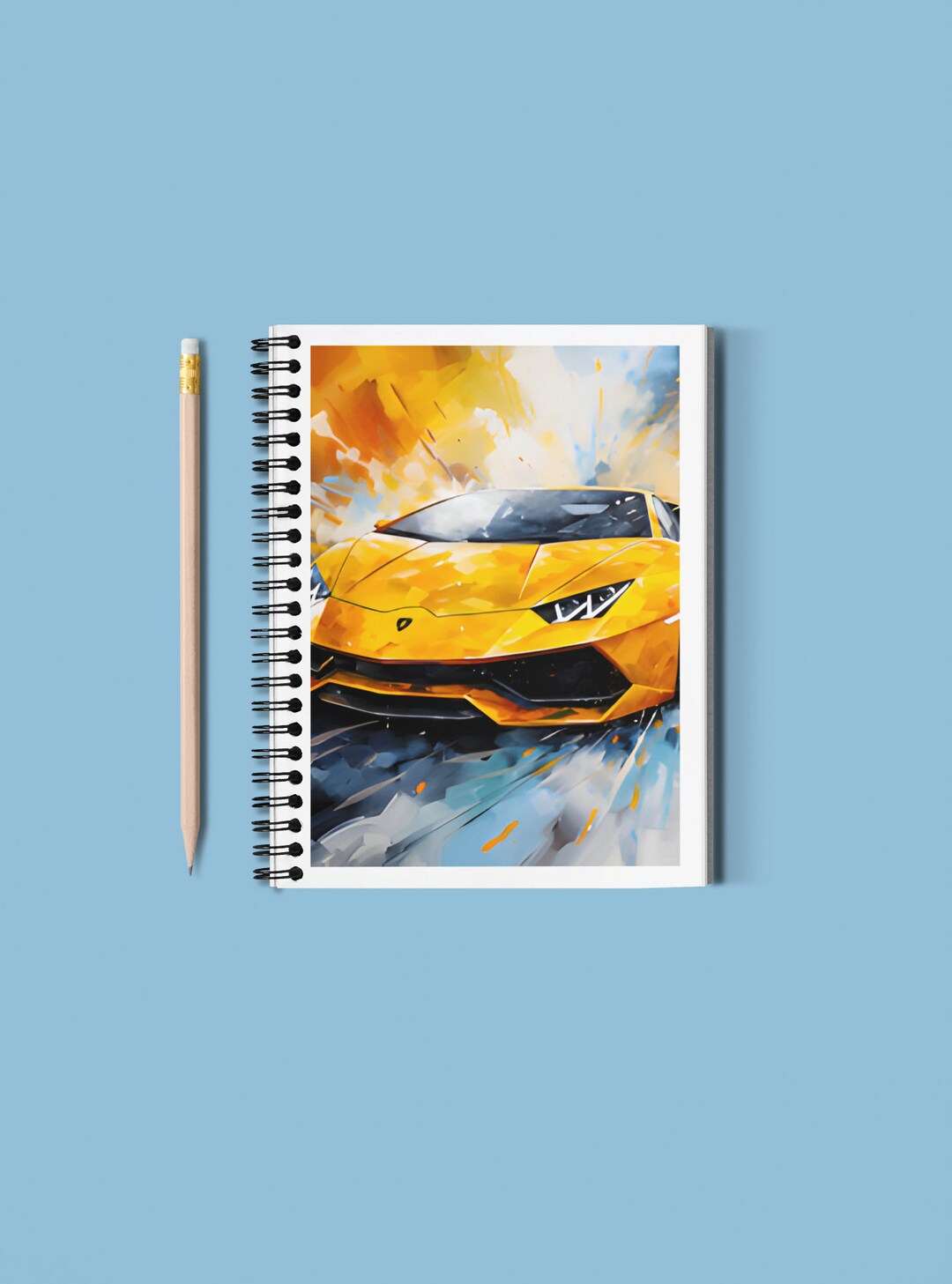 Spiral Notebook - Lamborghini Candy Paint Design - Mixed Colorful Art ...
