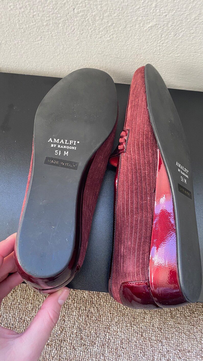 Vintage Early 2000s Amalfi by Rangoni Maroon Suede Loafers - Etsy
