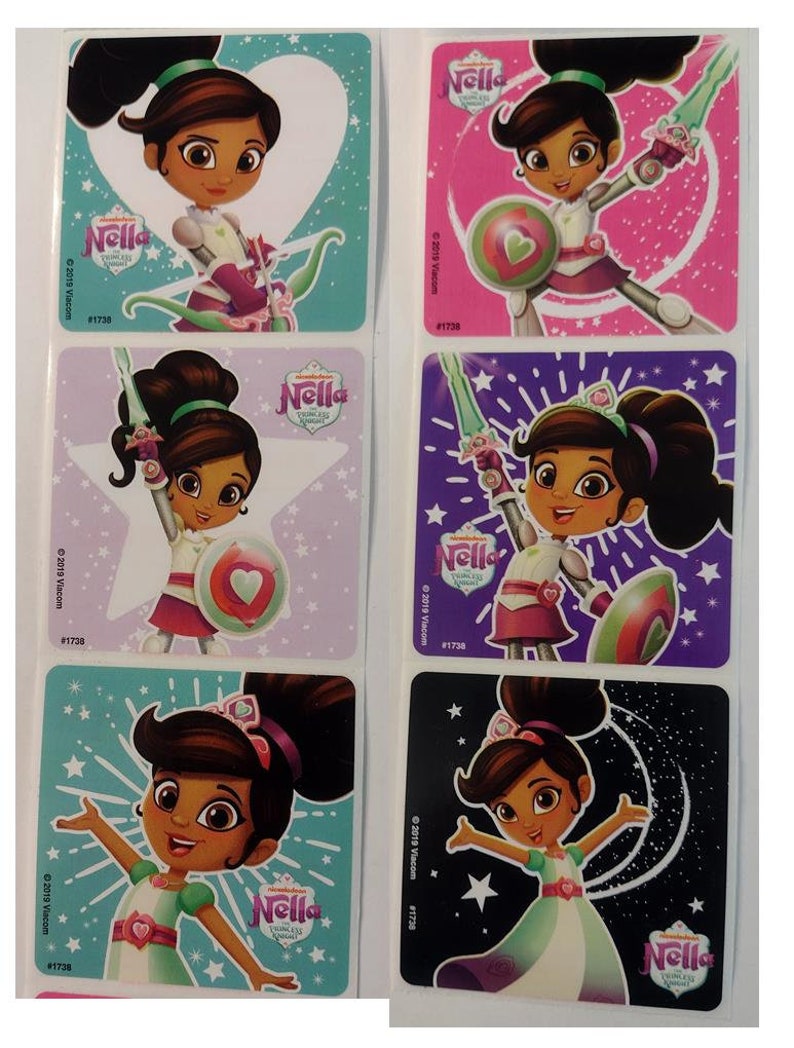 25 licensed Nella Princess Knight Glow in Dark Stickers, 2.5 X 2.5 ...