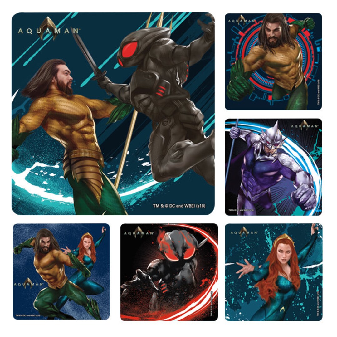 25 licensed Aquaman Stickers, 2.5 X 2.5, Party Favors - Etsy