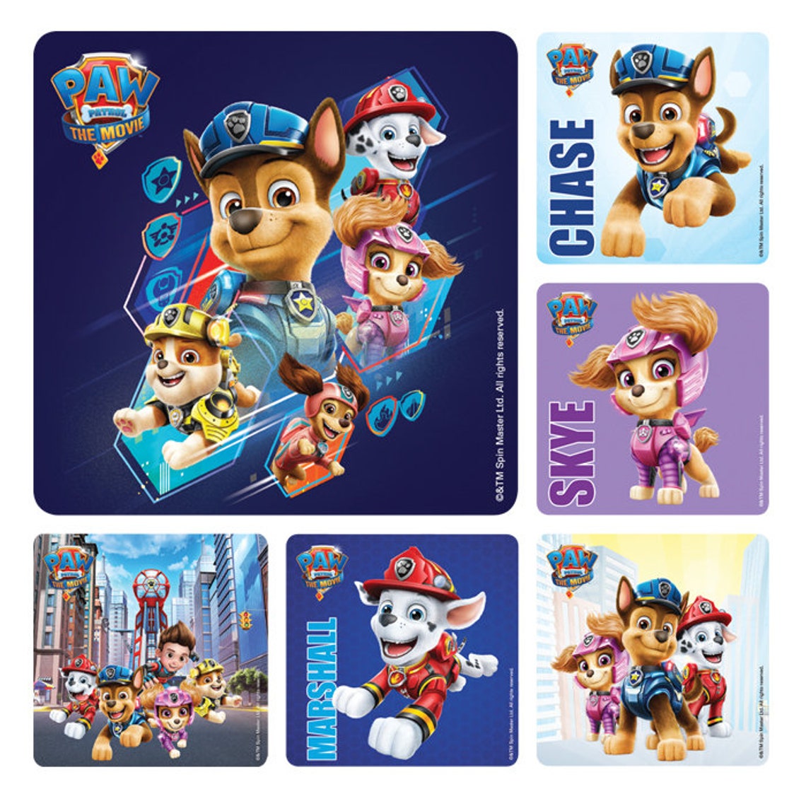 25 licensed Paw Patrol Movie Stickers, 2.5 X 2.5, Party Favors - Etsy