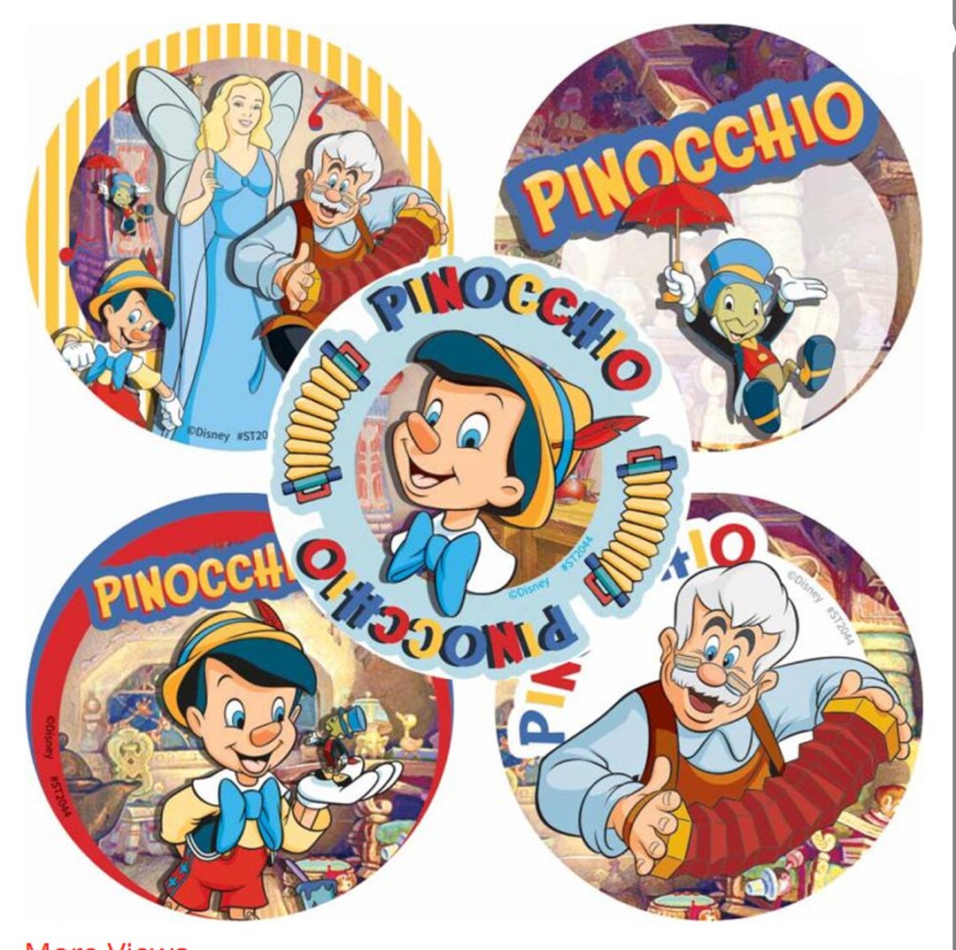 25 (licensed) Pinocchio Stickers, 2.5" X 2.5", Party Favors - Etsy