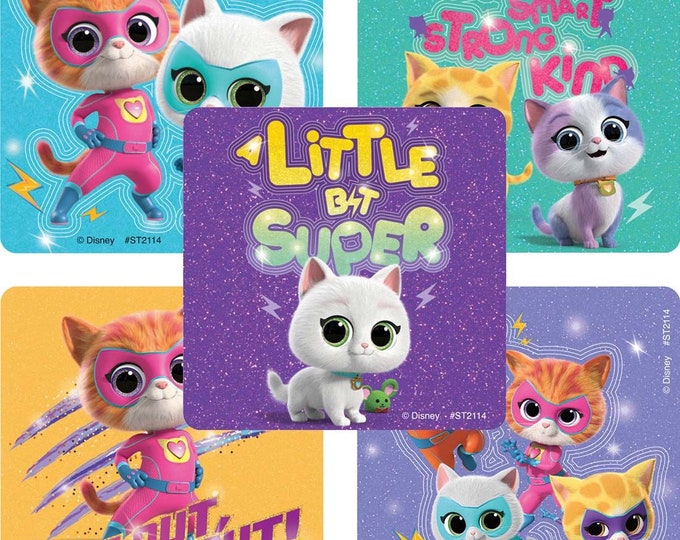 25 licensed Superkitties Stickers, 2.5 X 2.5, Party Favors - Etsy