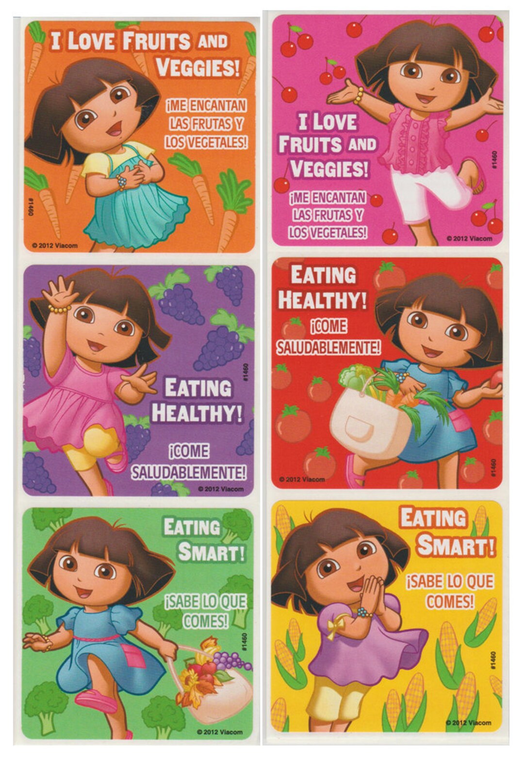 25 Dora Fruits And Veggies Stickers 2 5 X 2 5 Party Favors Etsy