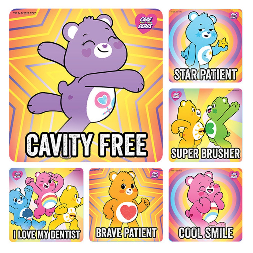 25 Care Bears (licensed) Dental Stickers, 2.5" X 2.5" - Etsy