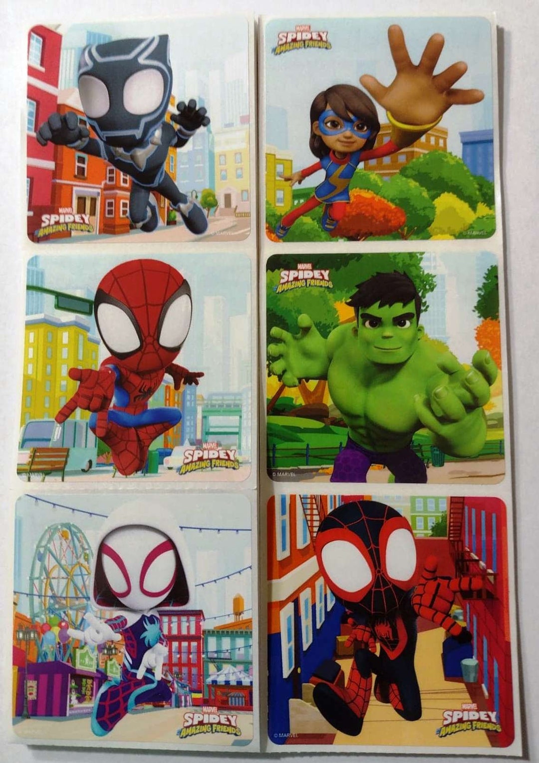 25 (licensed) Spidey and His Amazing Friends Stickers, 2.5" X 2.5 ...