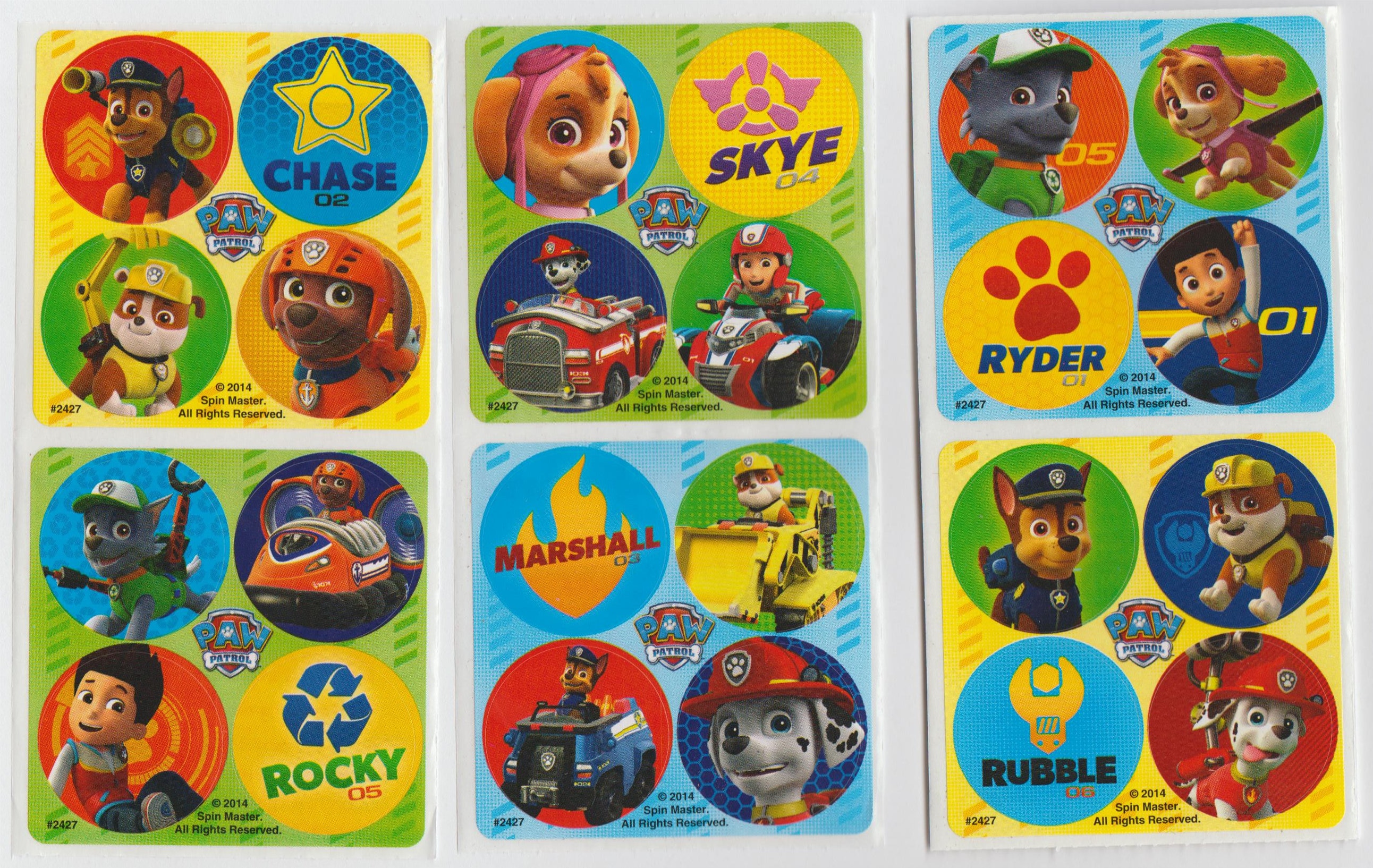80 licensed Paw Patrol Mini Stickers, 1.2 Round Each, Party Favors - Etsy