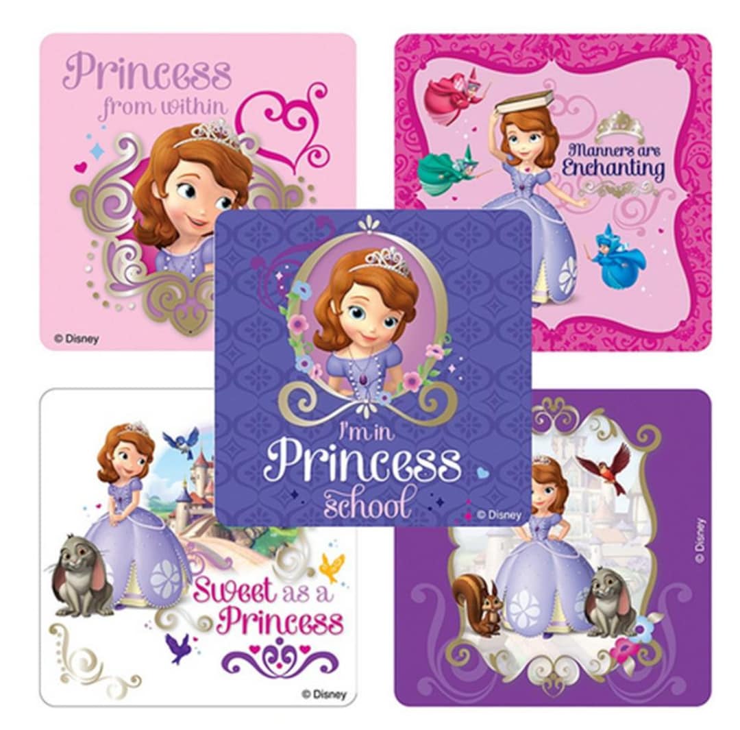 25 licensed Sofia the First Stickers, 2.5 X 2.5, Party Favors - Etsy