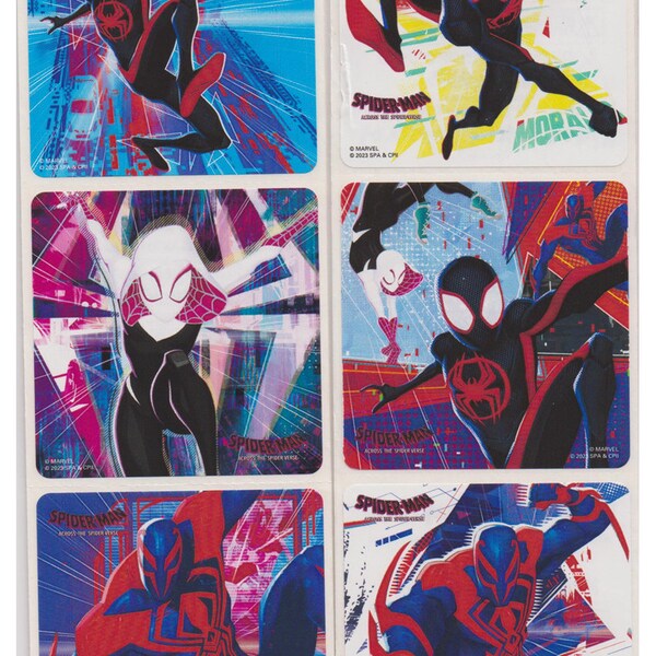 Spiderman Across the Spider Verse Stickers - Etsy