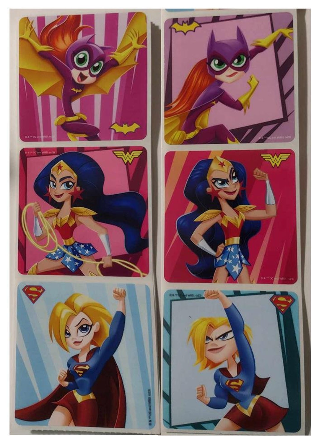 25 licensed DC Super Hero Girls Stickers, 2.5 X 2.5, Party Favors - Etsy