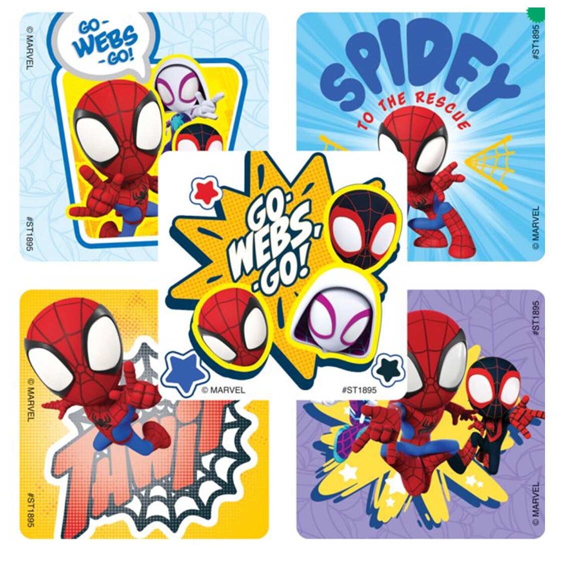 25 licensed Spidey and His Amazing Friends Stickers, 2.5 X 2.5, Party ...