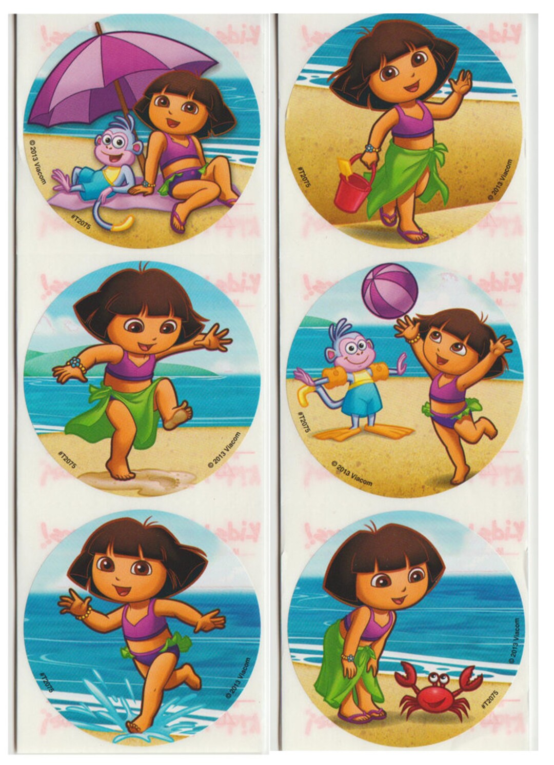 25 Dora Explorer Beach Stickers, 2.5" X 2.5", Party Favors - Etsy