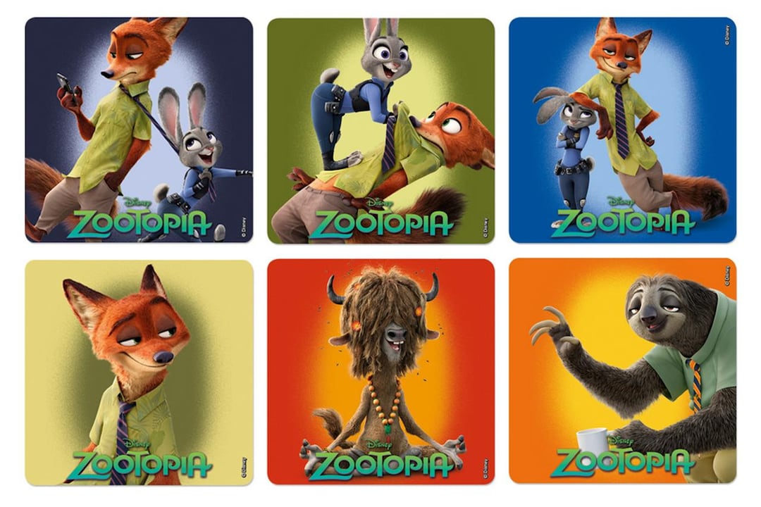 25 Zootopia (licensed) Stickers, 2.5" X 2.5", Party Favors - Etsy