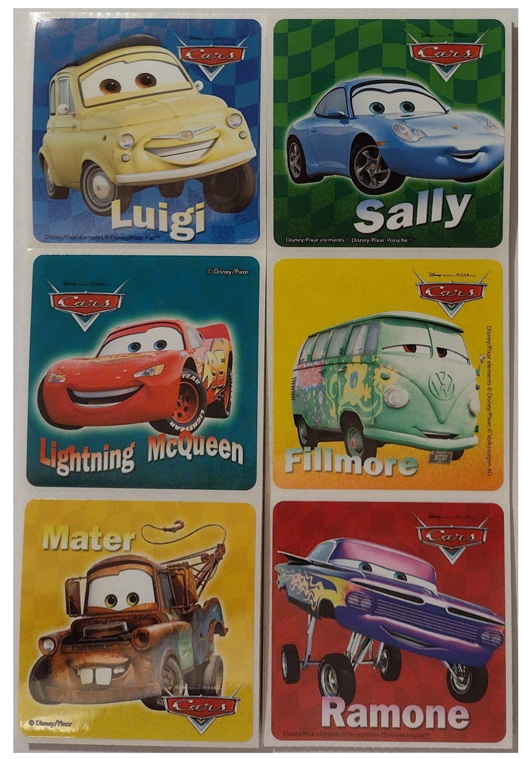 25 licensed Disney Cars Stickers, 2.5 X 2.5, Party Favors - Etsy