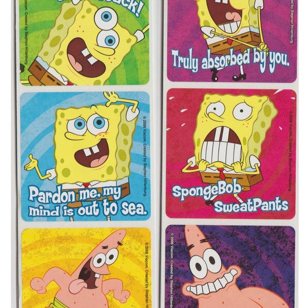 Spongebob Favor Tag - Etsy
