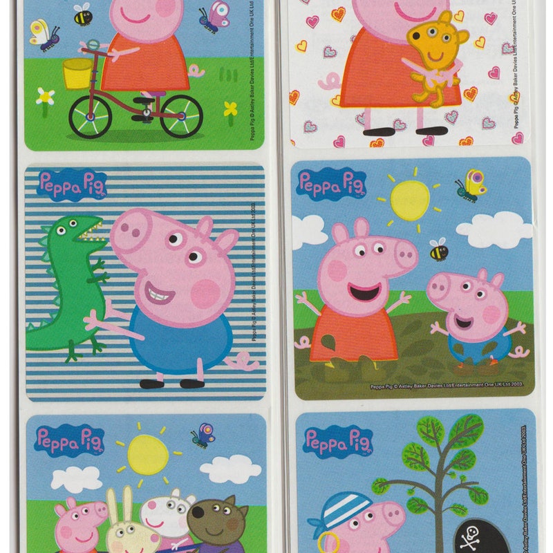 Peppa Pig Stickers - Etsy