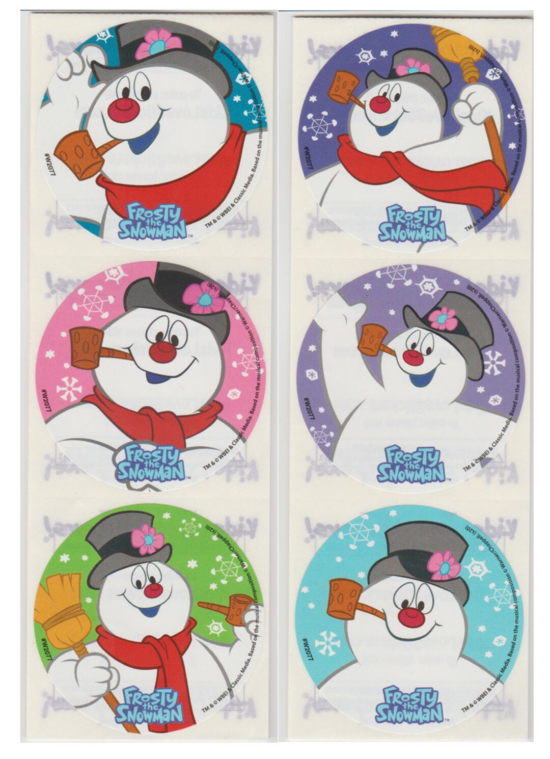 25 Frosty the Snowman (licensed) Stickers, 2.5" X 2.5", Party Favors - Etsy