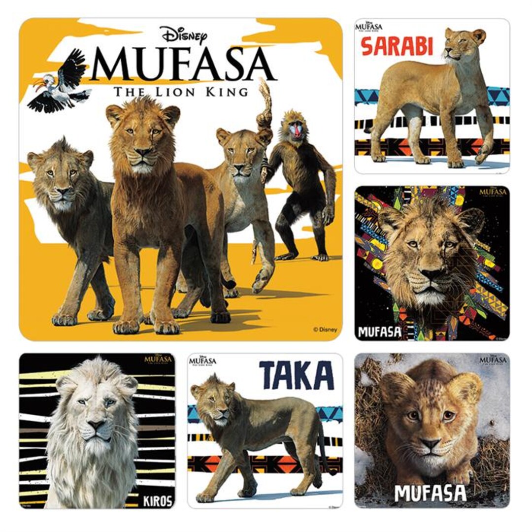25 (licensed) Lion King Mufasa Stickers, 2.5" X 2.5", Party Favors ...