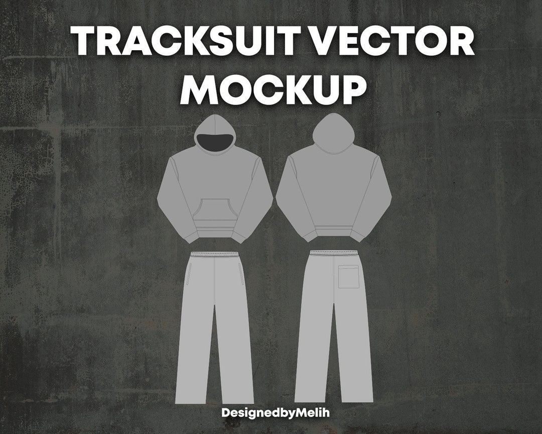 Tracksuit Vector Mockup for Clothing Brand - Etsy