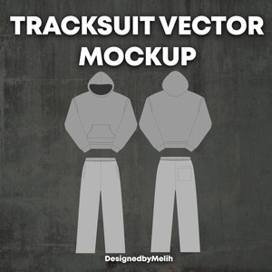 Tracksuit Vector Mockup for Clothing Brand - Etsy