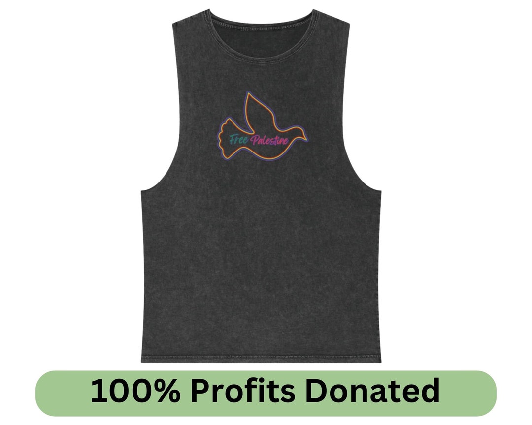 Free Palestine Dove, Stonewash Tank Top, Free Palestine Tank Top, Pro ...