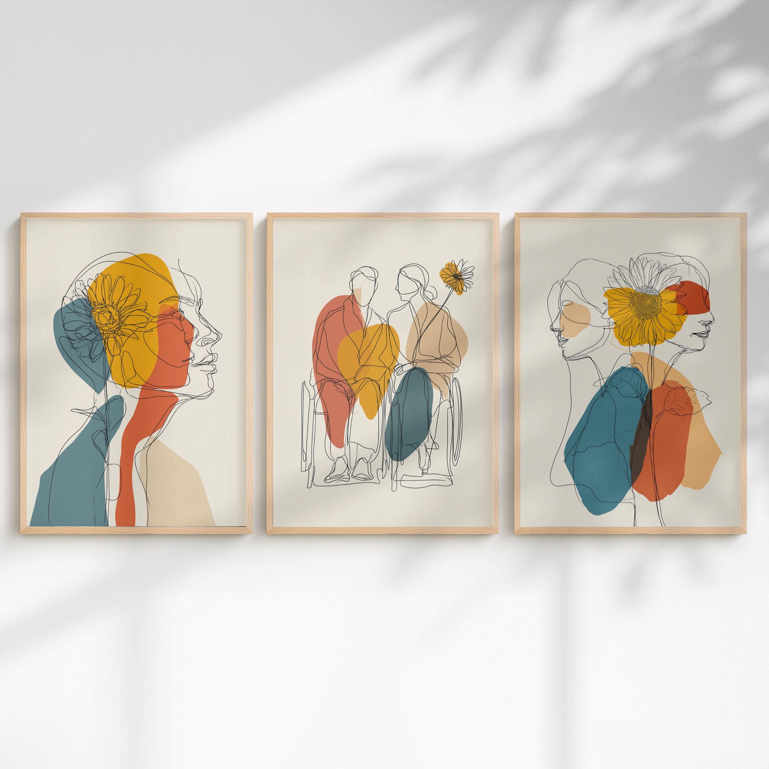Invisible Disability Wall Art Set | Sunflower Awareness Prints | Mental ...