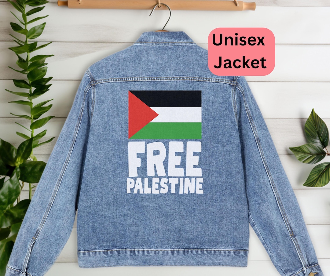 Free Palestine Jacket With Flag, Unisex Pro Palestine Protest Wear ...