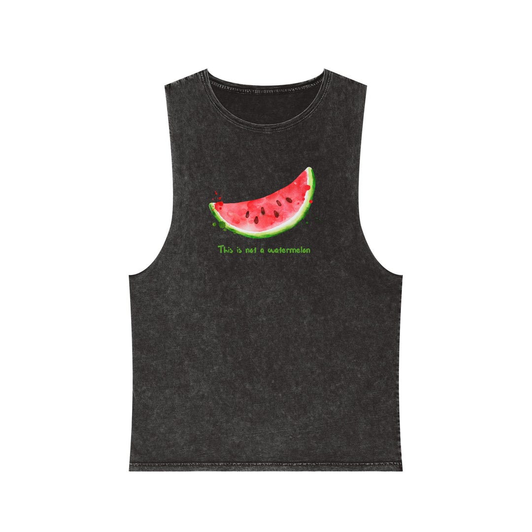 This is Not A Watermelon Stonewash Tank Top, Free Palestine Tank Top ...