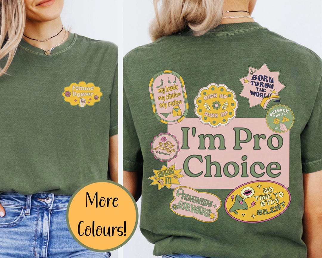 Pro Choice Retro Unisex Tee, Feminist Comfort Colors Shirt, Activist ...