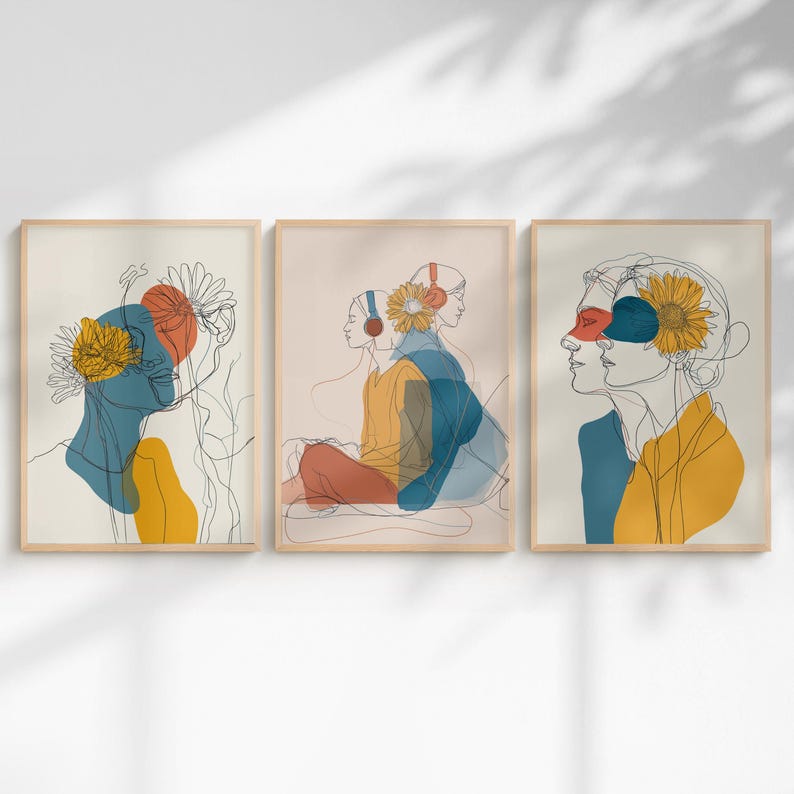 Invisible Disability Wall Art Set | Sunflower Awareness Prints | Mental ...