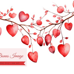 Valentine's Heart Tree Clipart, Love Nature Graphics, Valentines Day ...
