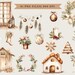 Boho Christmas Clipart, Watercolor Cozy Christmas Clipart, Xmas Clipart ...