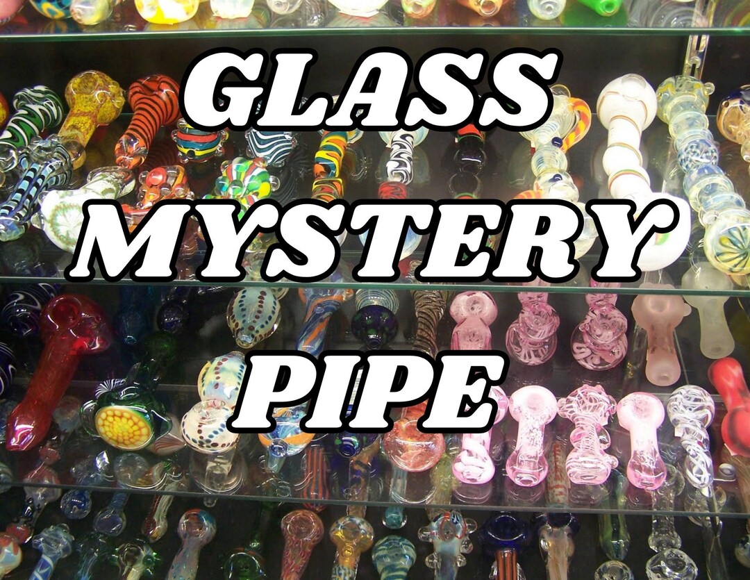Glass Mystery Pipe, Thick, Double Blown 45 Glass Smoking Bowl. Free ...