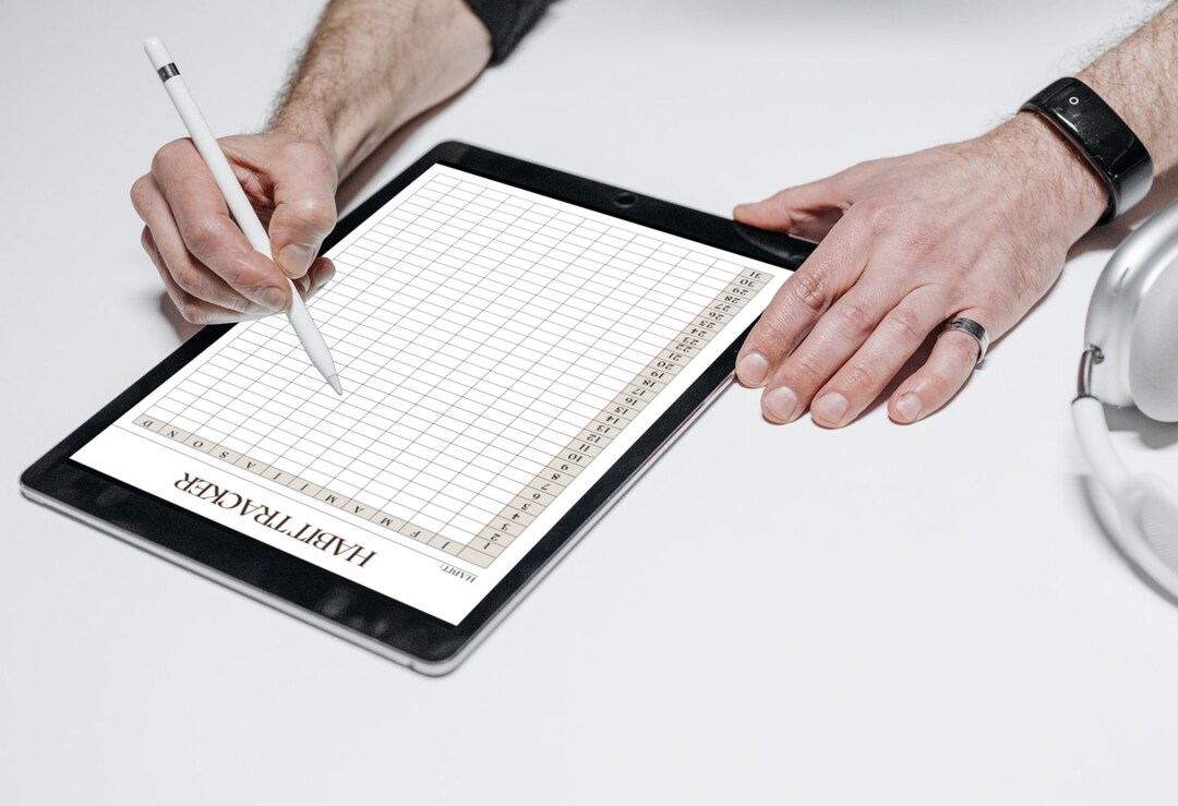 Habit Tracker Printable PDF Grid. Best for Reaching Goals. Aesthetic ...