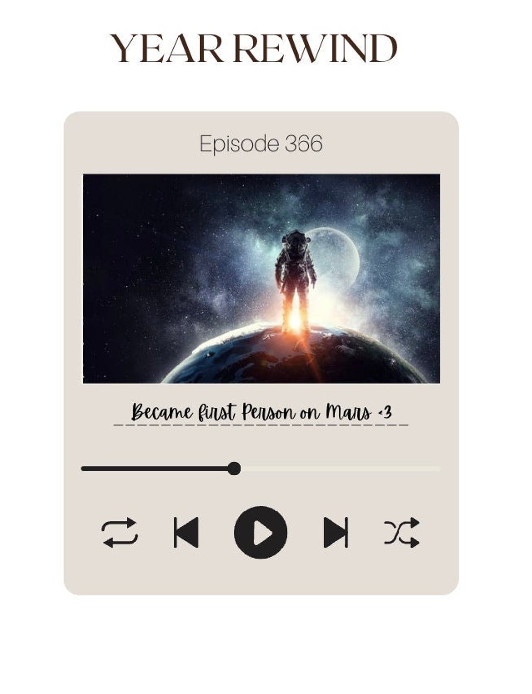 REWIND Year End Printable PDF. Aesthetic Original Design With Mood ...