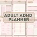 Adult ADHD Printable Planner Journal - Blush - Etsy